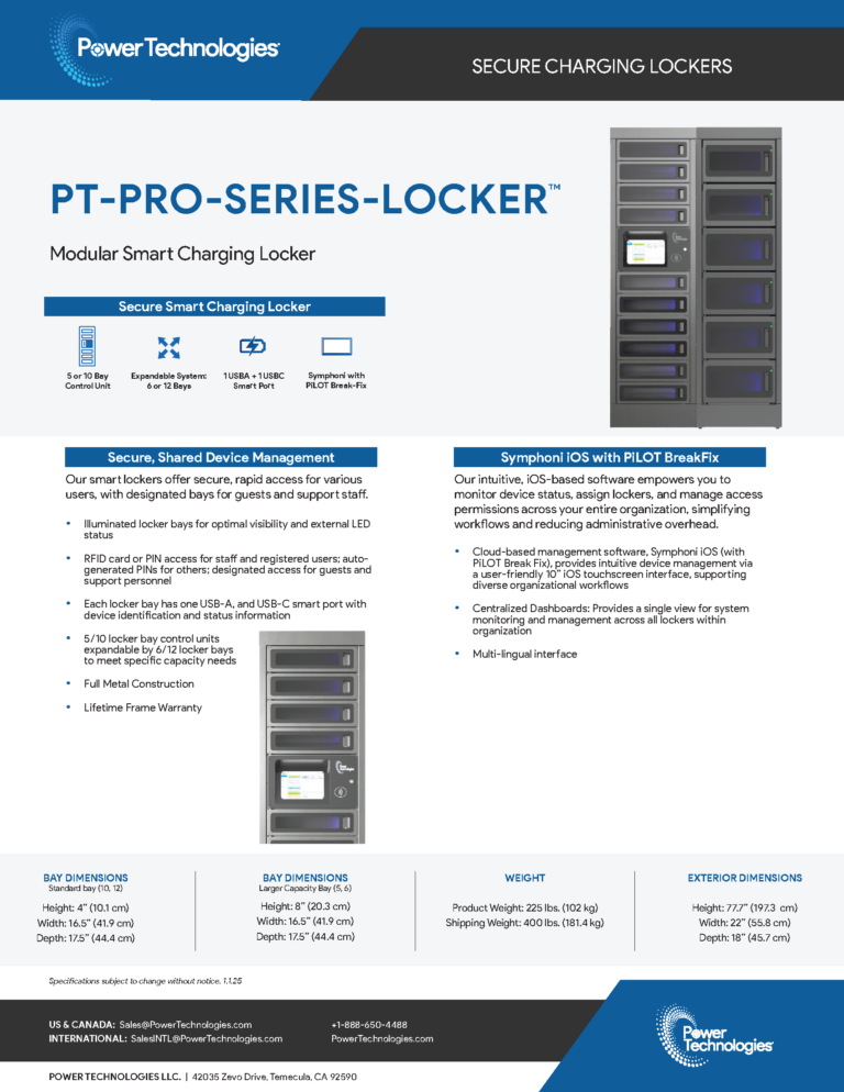 PT-PRO-SERIES-LOCKER™ | Power Technologies
